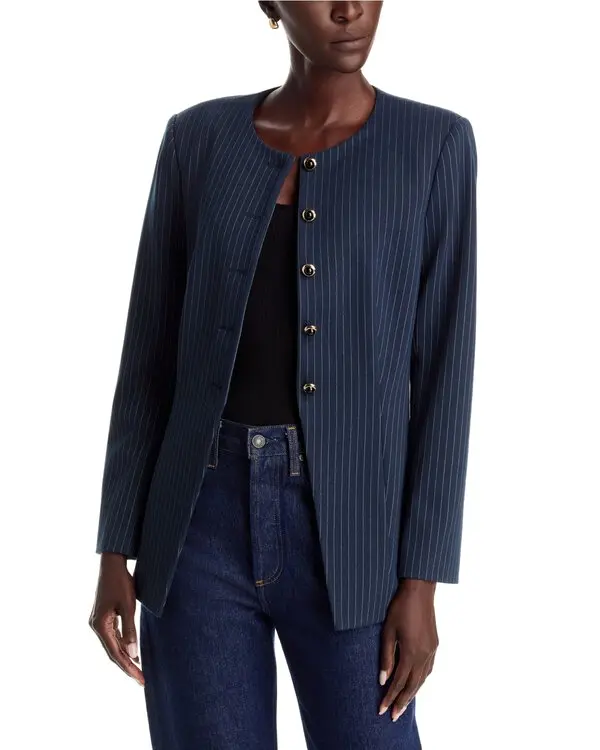 Tanya Taylor Heather Button Up Blazer