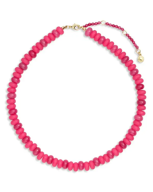Baublebar Joyce Semi Precious Beaded Necklace, 17-20.5 - Pink