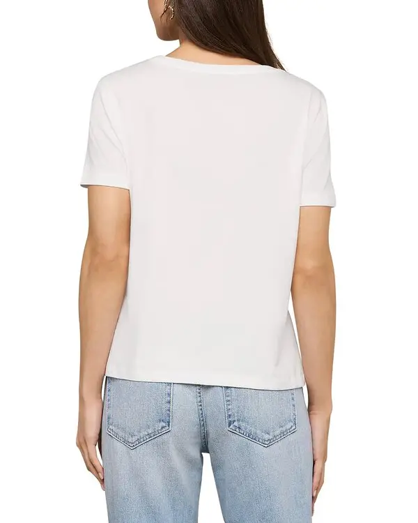L'Agence Brianna V Neck Cotton Tee