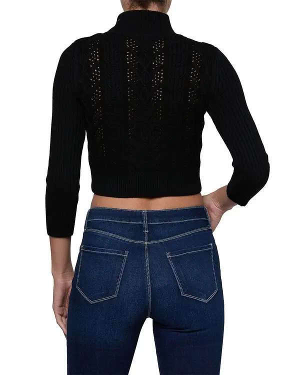 L'Agence Kamdyn Cable Mock Neck Sweater