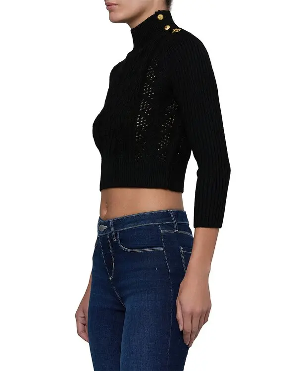 L'Agence Kamdyn Cable Mock Neck Sweater
