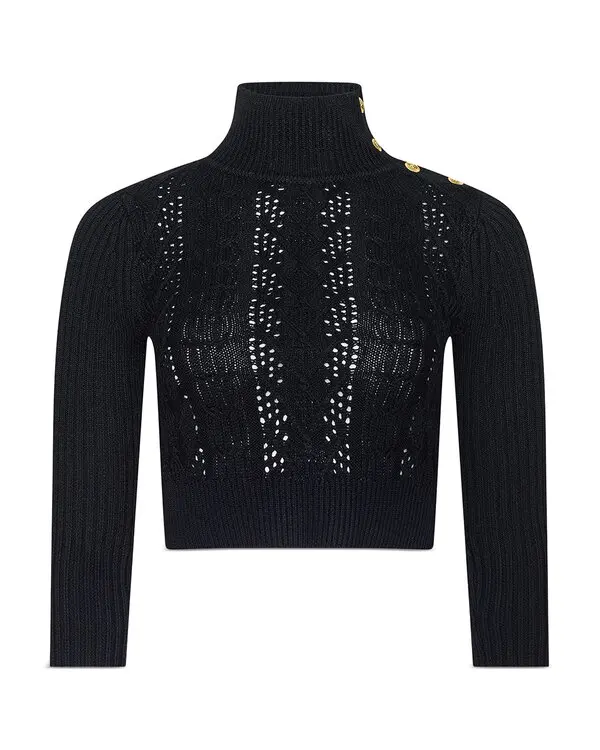 L'Agence Kamdyn Cable Mock Neck Sweater