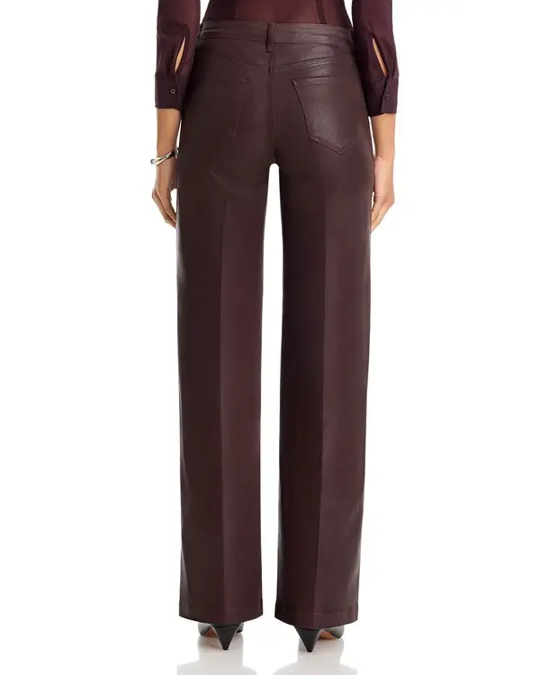 L'Agence Scottie High Rise Wide Leg Coated Jeans