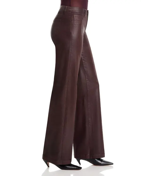 L'Agence Scottie High Rise Wide Leg Coated Jeans