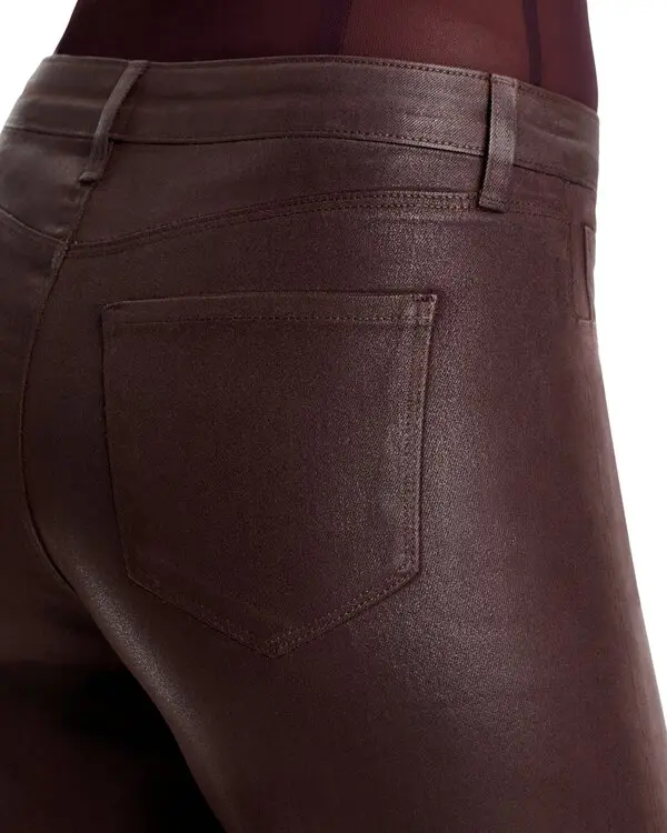 L'Agence Scottie High Rise Wide Leg Coated Jeans