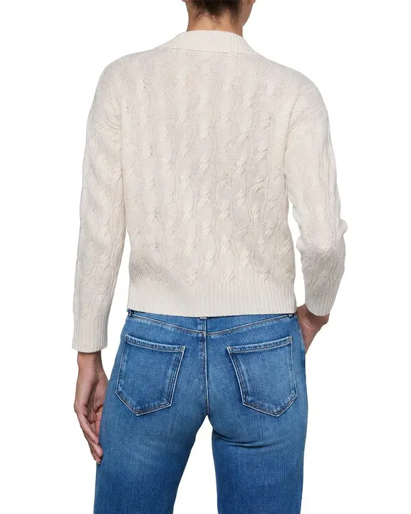 L'Agence Airy Cable Knit Wool Sweater