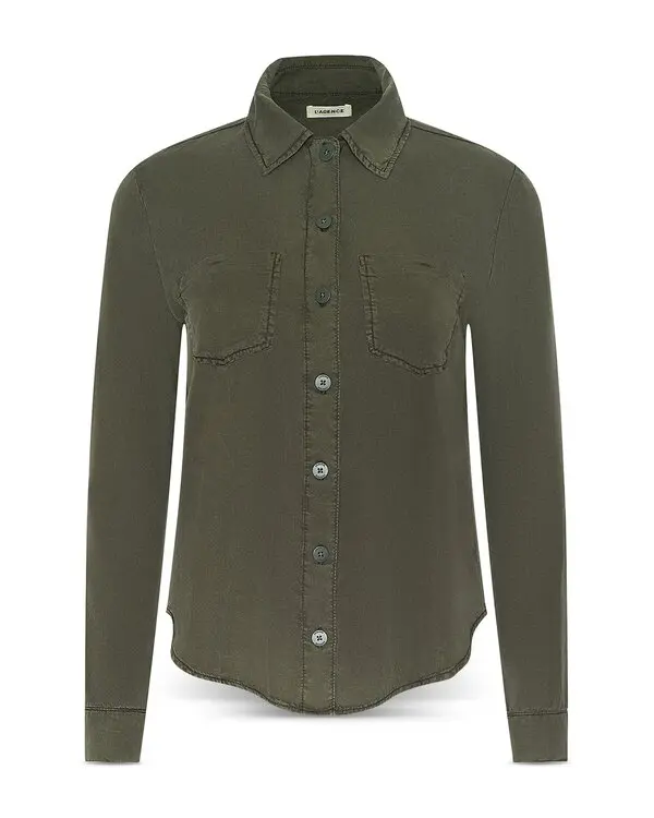 L'Agence Isla Denim Long Sleeve Shirt