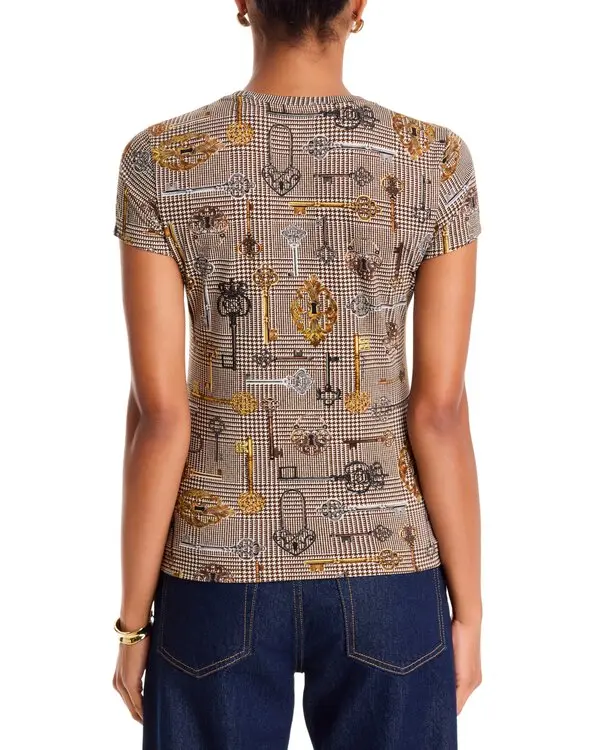 L'Agence Ressi Houndstooth Crewneck Tee