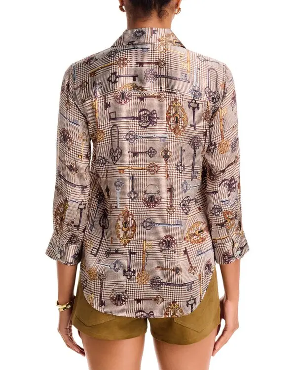 L'Agence Dani Printed Silk Blouse