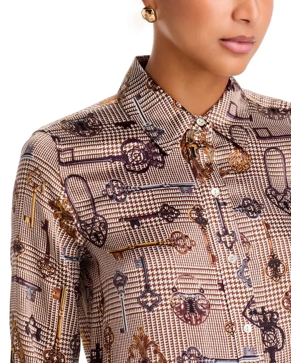L'Agence Dani Printed Silk Blouse
