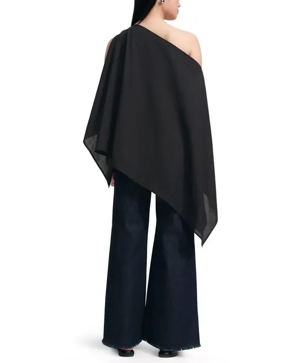 MARCELLA Asymmetrical Draped Tunic Top