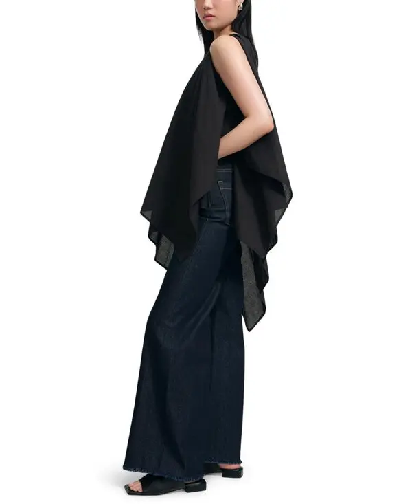 MARCELLA Asymmetrical Draped Tunic Top