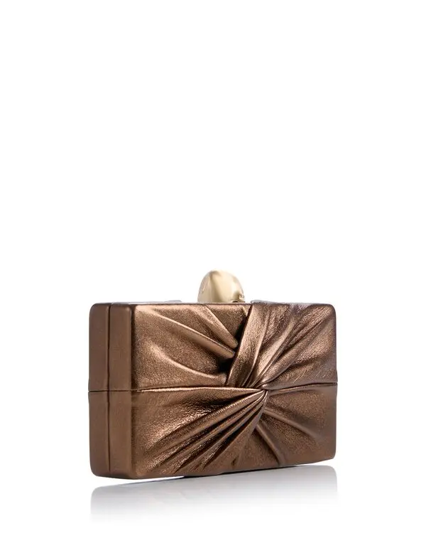 Cult Gaia Lisse Leather Clutch - Bronze