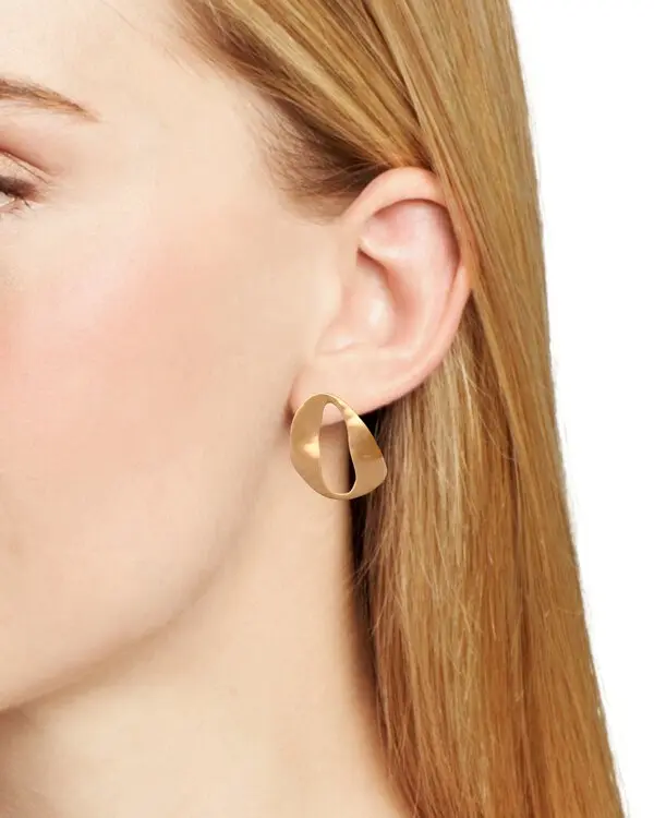 Cult Gaia Rue Mini Earrings - Brushed Brass