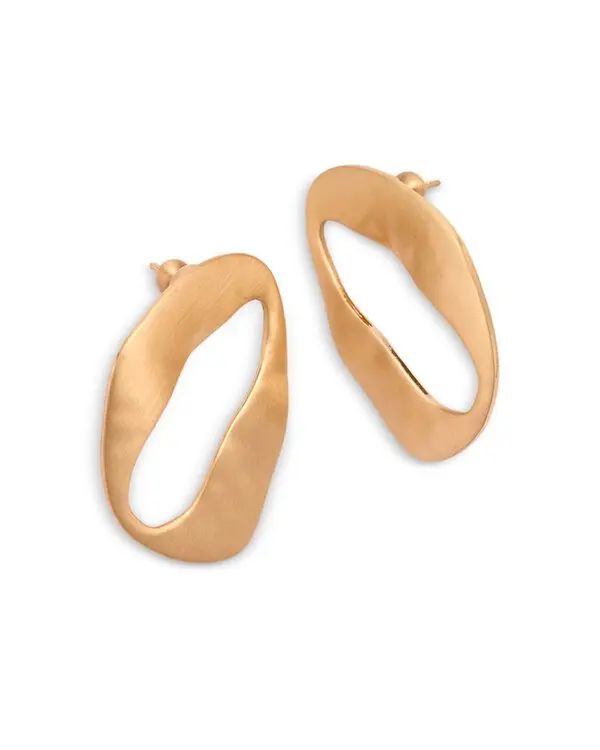 Cult Gaia Rue Mini Earrings - Brushed Brass