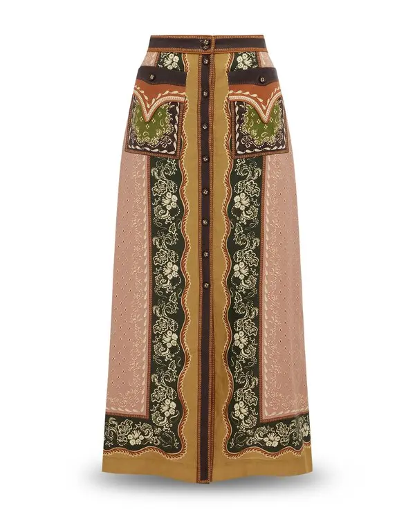 ALEMAIS Darcey Printed Maxi Skirt