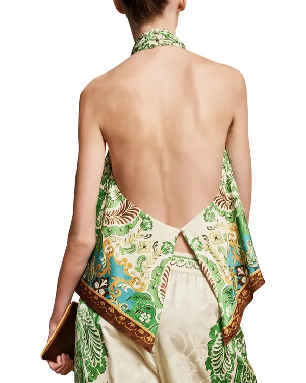 ALEMAIS Florence Halter Scarf Top