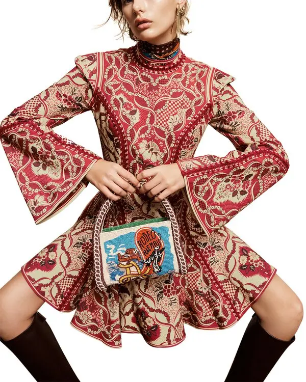 ALEMAIS Kenny Printed Mini Dress
