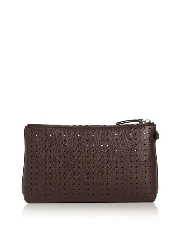 Valentino Garavani Vlogo Perforated Leather Pochette Pouch