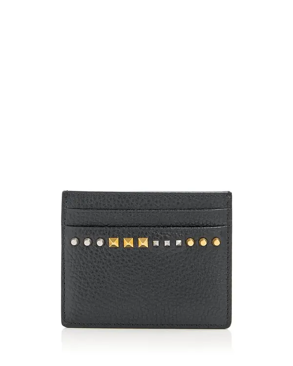 Valentino Garavani Rockstud Leather Card Case