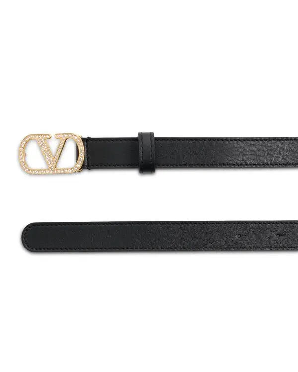 Valentino Garavani Vlogo Leather Belt