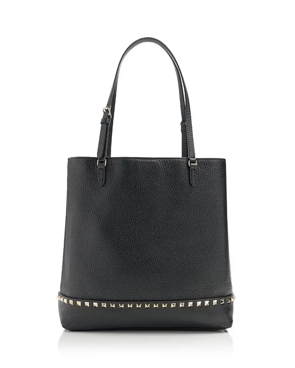 Valentino Garavani Rockstud Medium Leather Tote - Black