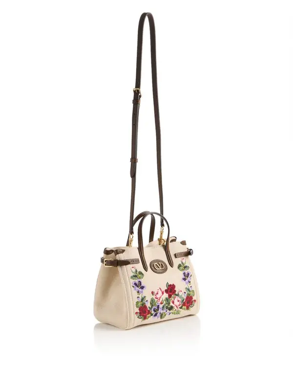 Valentino Garavani Antibes Vlogo Small Embroidered Tote