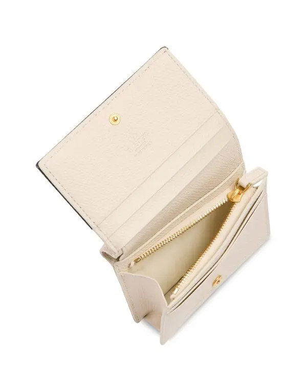 Valentino Garavani Vlogo Bow Leather Bifold Compact Wallet