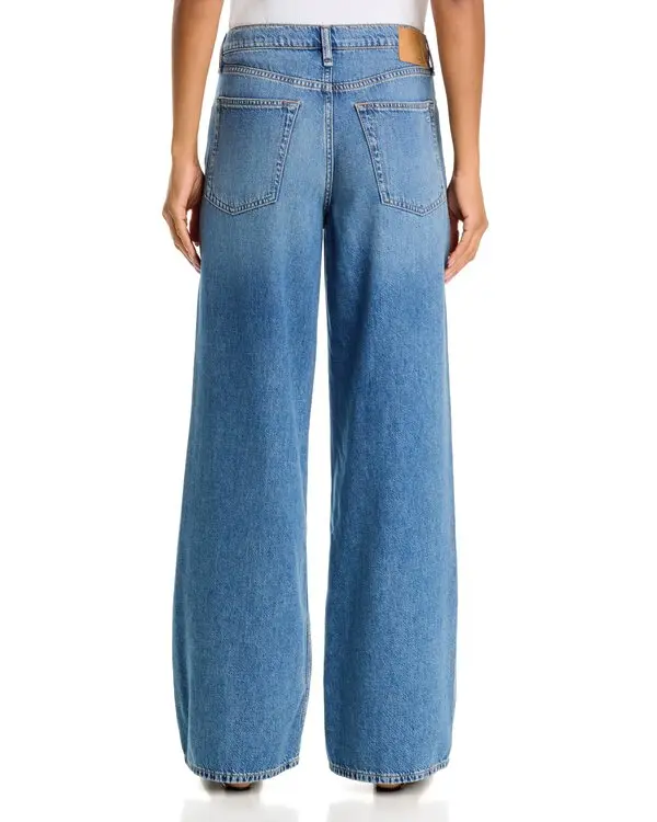 Rag & Bone Flexi Andi High Rise Full Length Wide Leg Jeans