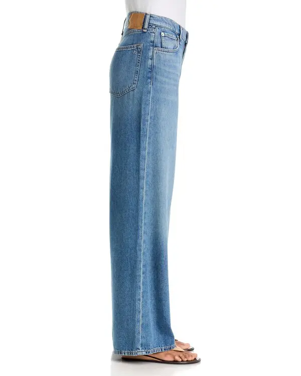 Rag & Bone Flexi Andi High Rise Full Length Wide Leg Jeans