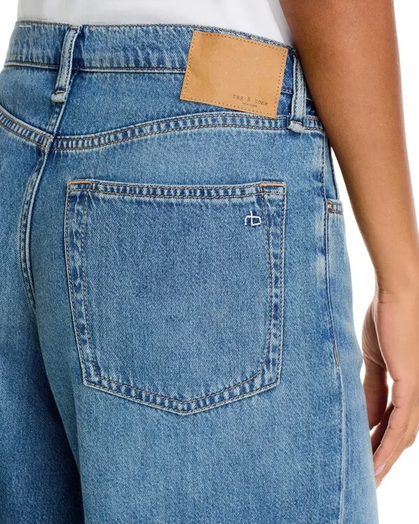 Rag & Bone Flexi Andi High Rise Full Length Wide Leg Jeans