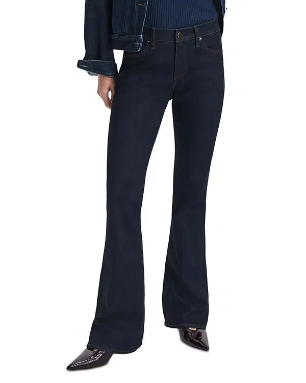 Rag & Bone Kinsley Low Rise Full Bootcut Jeans - Dark Rinse
