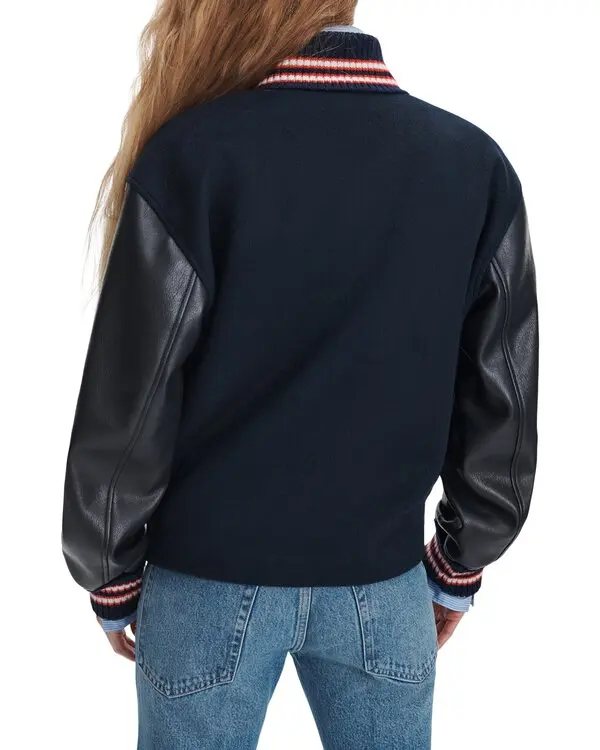 Rag & Bone Scarlet Wool Blend Varsity Jacket