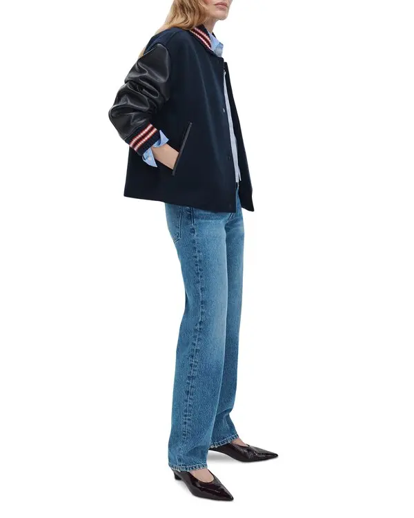 Rag & Bone Scarlet Wool Blend Varsity Jacket