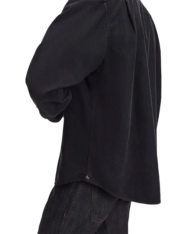 Rag & Bone Relaxed Corduroy Cotton Pocket Shirt - Black