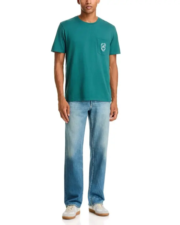 Rag & Bone X Bloom Logo Pocket Cotton T-shirt - Green