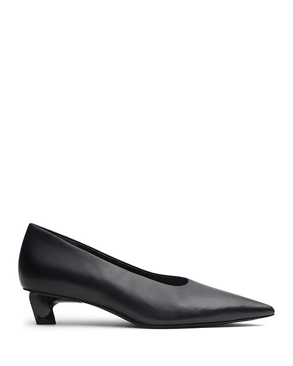 Rag & Bone Paloma Patent Leather Kitten Heel Pumps - Black
