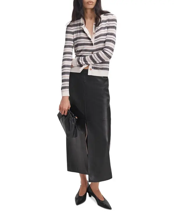 Rag & Bone Teresa Striped Rib Knit Cardigan