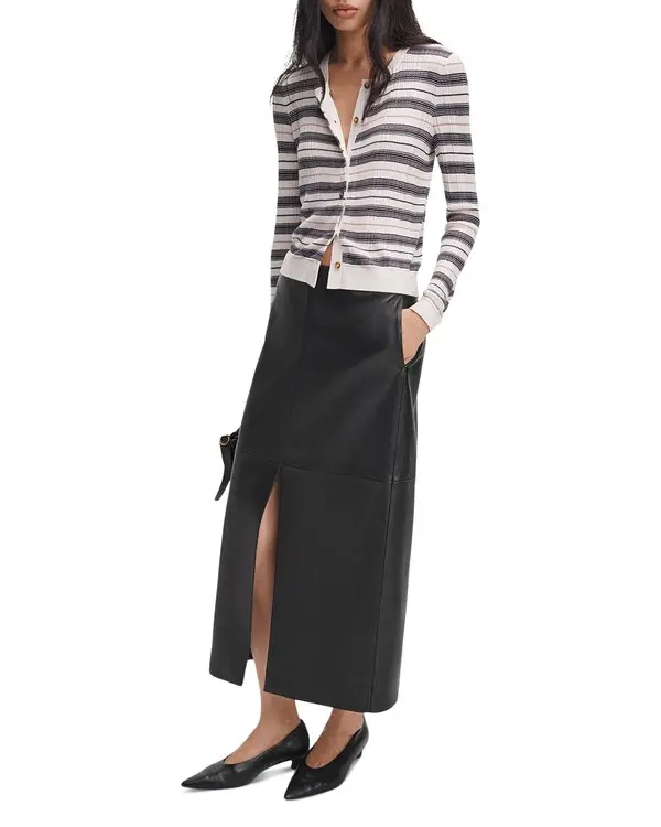 Rag & Bone Teresa Striped Rib Knit Cardigan