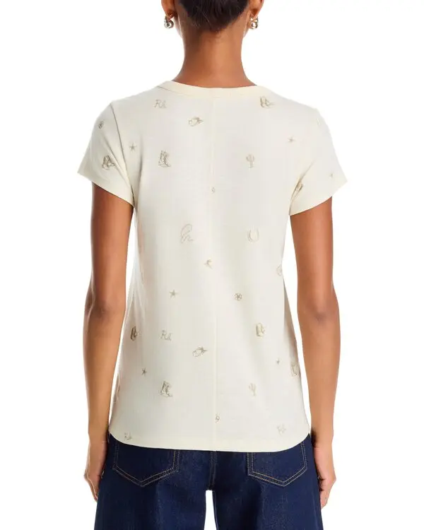 Rag & Bone Rodeo Cotton Tee - Tan Multi