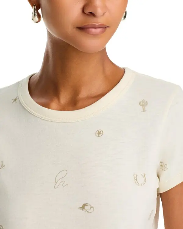 Rag & Bone Rodeo Cotton Tee - Tan Multi