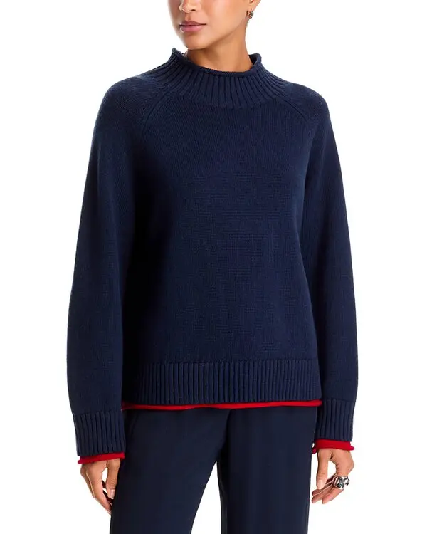 Rag & Bone Hazel Roll Neck Sweater - Navy