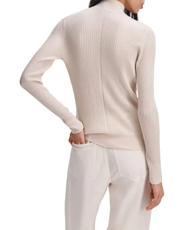 Rag & Bone Lucy Henley Stand Collar Sweater - Ivory