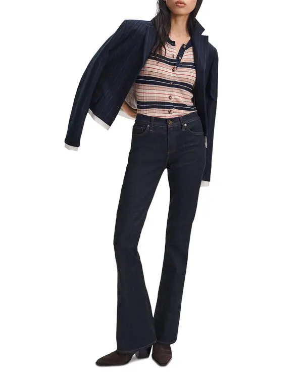 Rag & Bone Teresa Striped Short Sleeve Cardigan