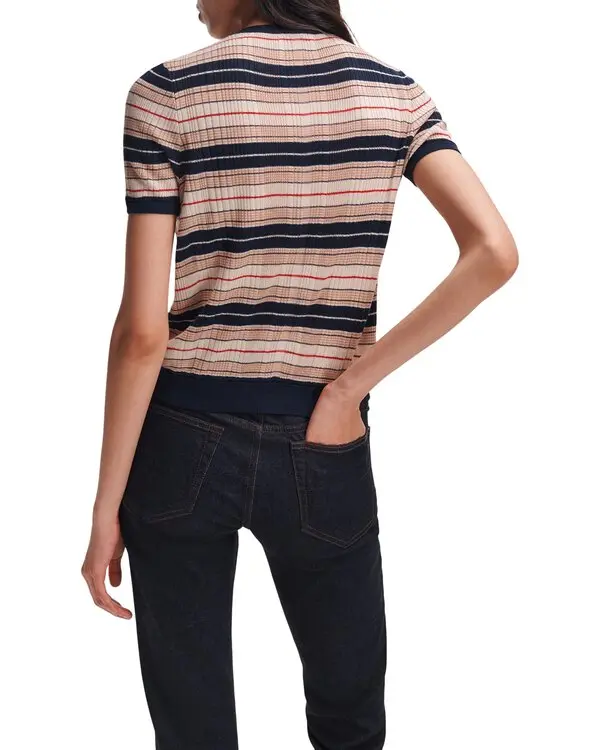 Rag & Bone Teresa Striped Short Sleeve Cardigan