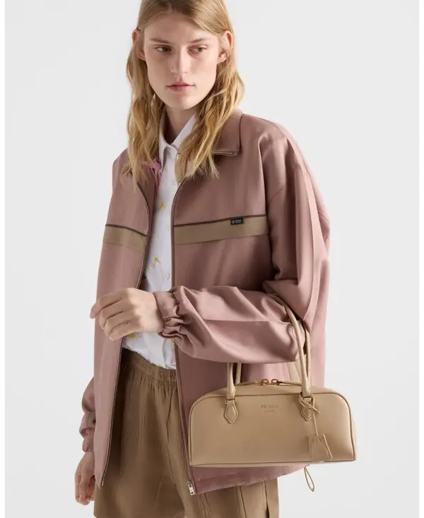 Prada Medium Leather Top-handle Bag - Neutral