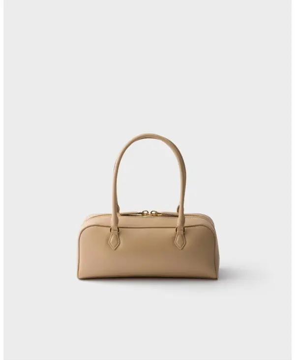 Prada Medium Leather Top-handle Bag - Neutral