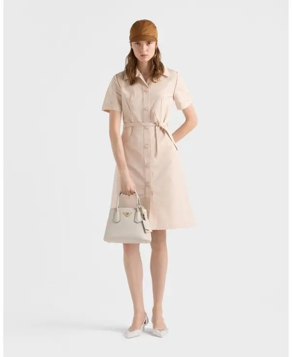 Prada Double Small Saffiano Leather Bag - Neutral