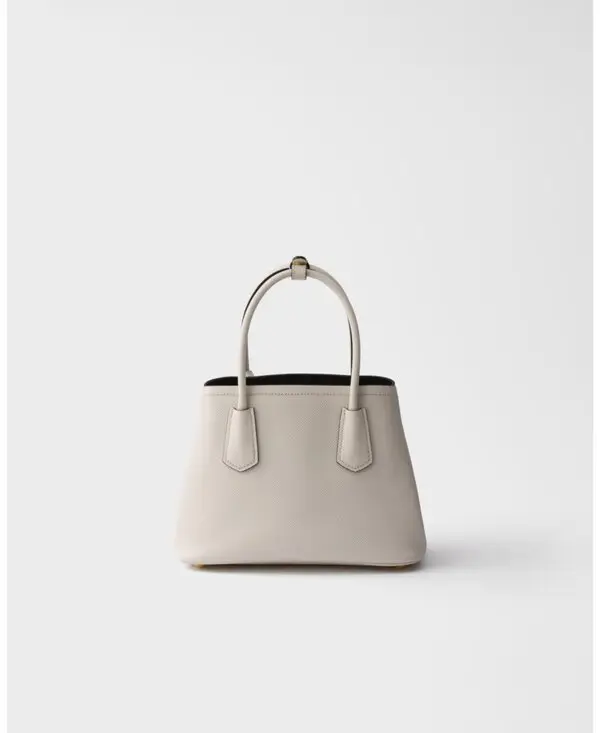 Prada Double Small Saffiano Leather Bag - Neutral