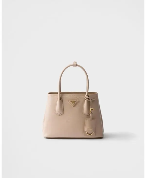 Prada Double Saffiano Leather Bag - Powder